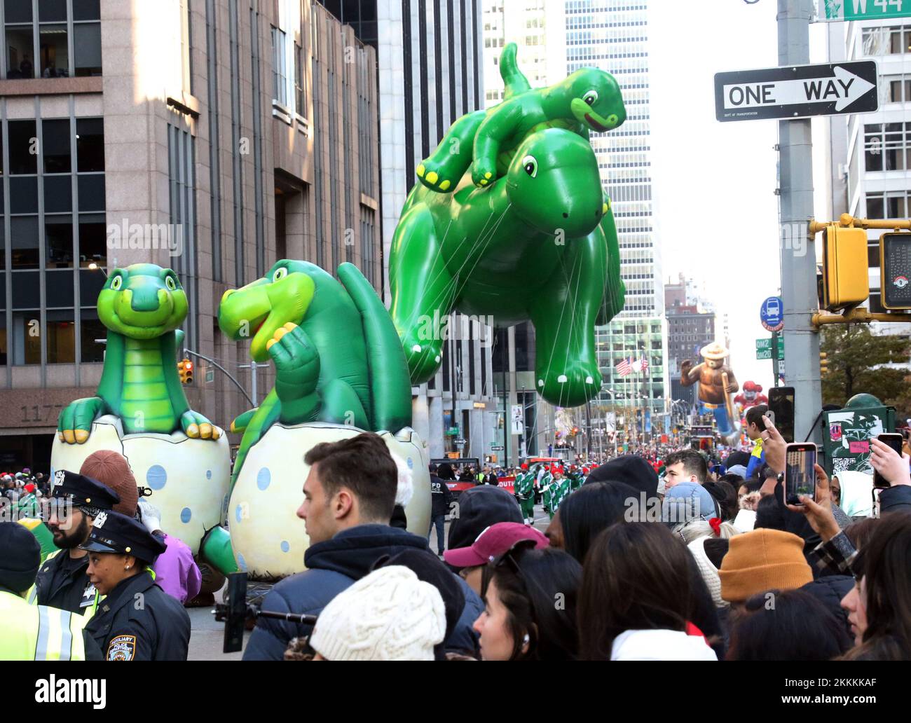 96th Macy's Thanksgiving Day Parade -PICTURED: Dino and Baby Dino float ...