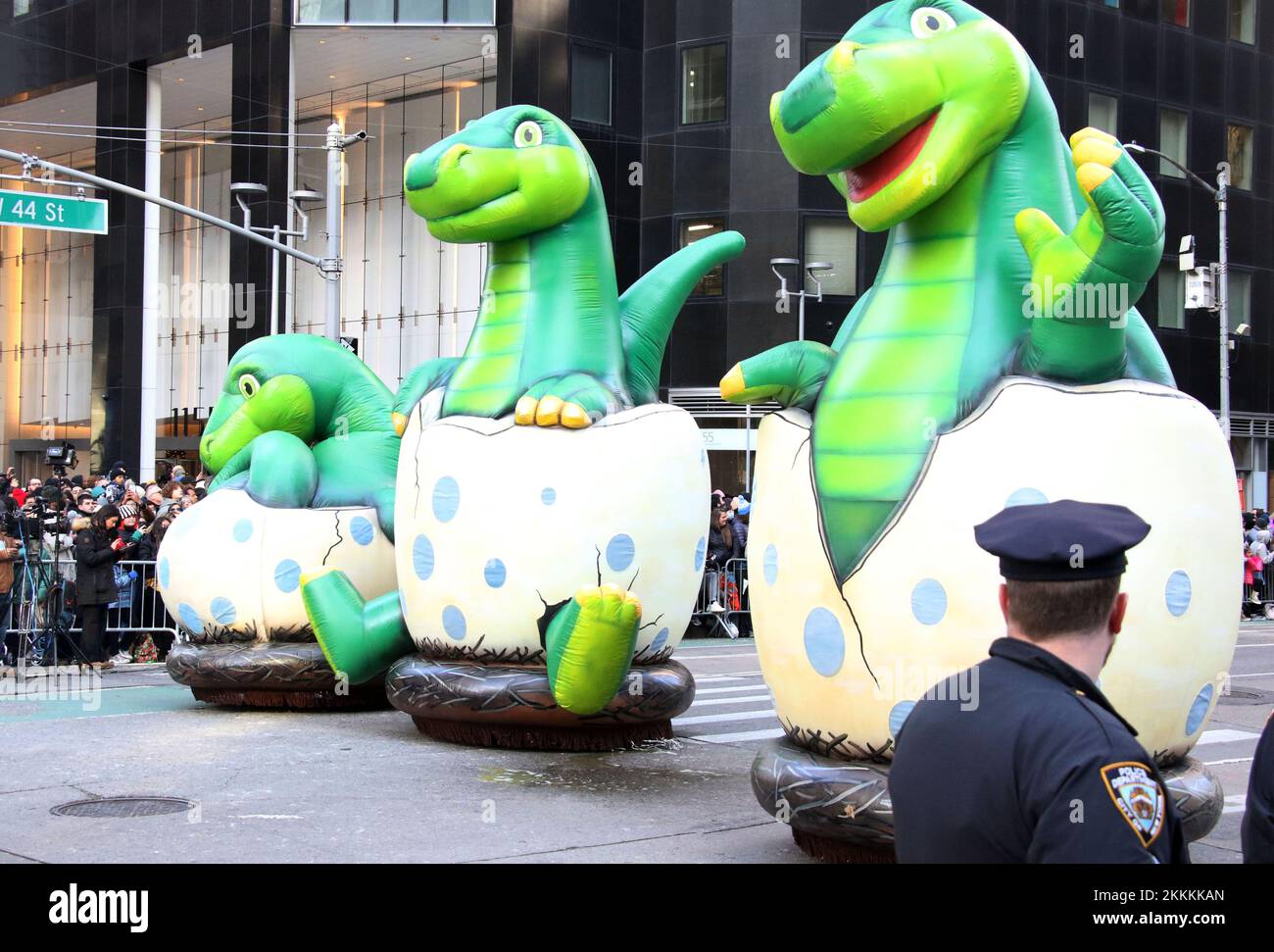 96th Macy's Thanksgiving Day Parade -PICTURED: Dino and Baby Dino float ...