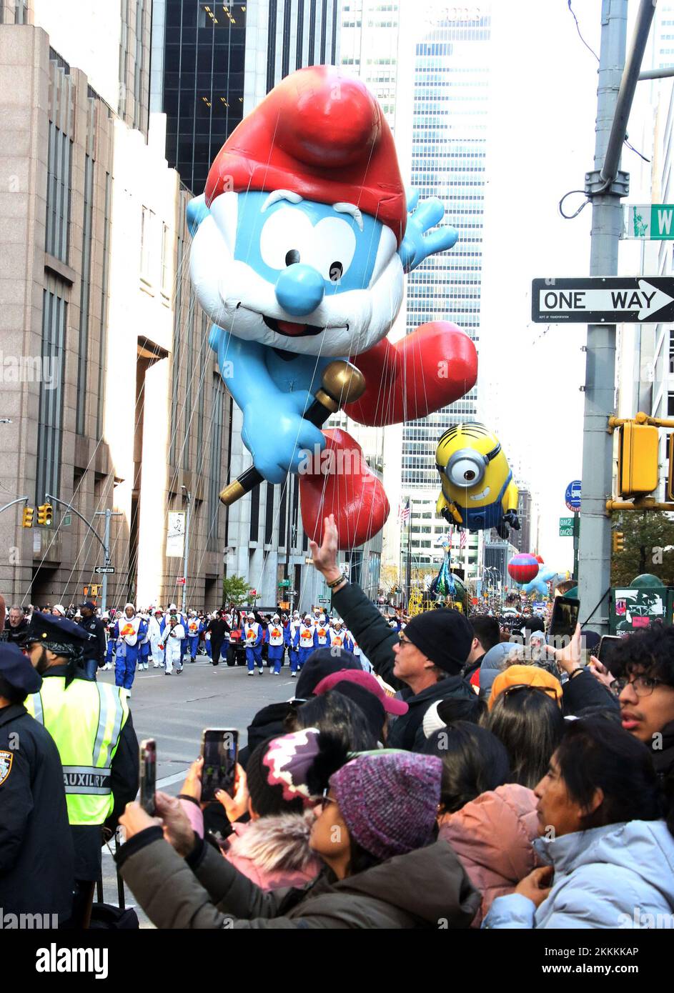 96th Macy's Thanksgiving Day Parade -PICTURED: Papa Smurf float ...