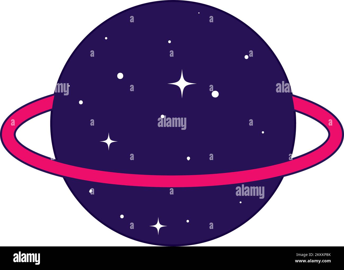 flat planet saturn Stock Vector Image & Art - Alamy