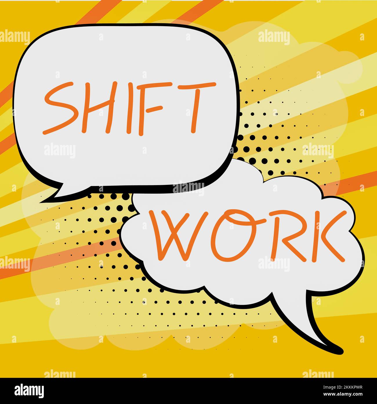 Conceptual caption Shift Work. Business concept work comprising periods ...