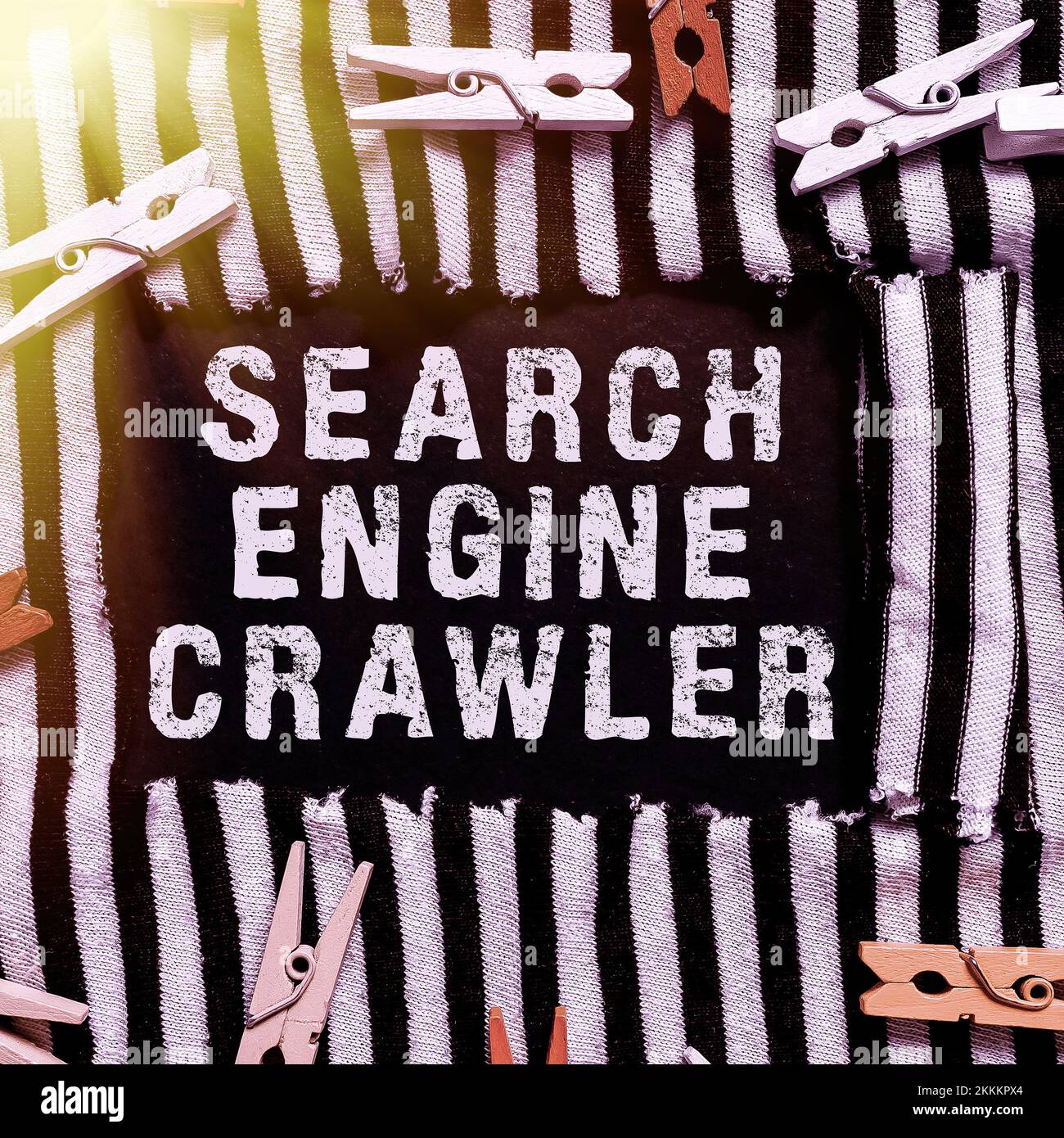 Text caption presenting Search Engine Crawler. Concept meaning program ...