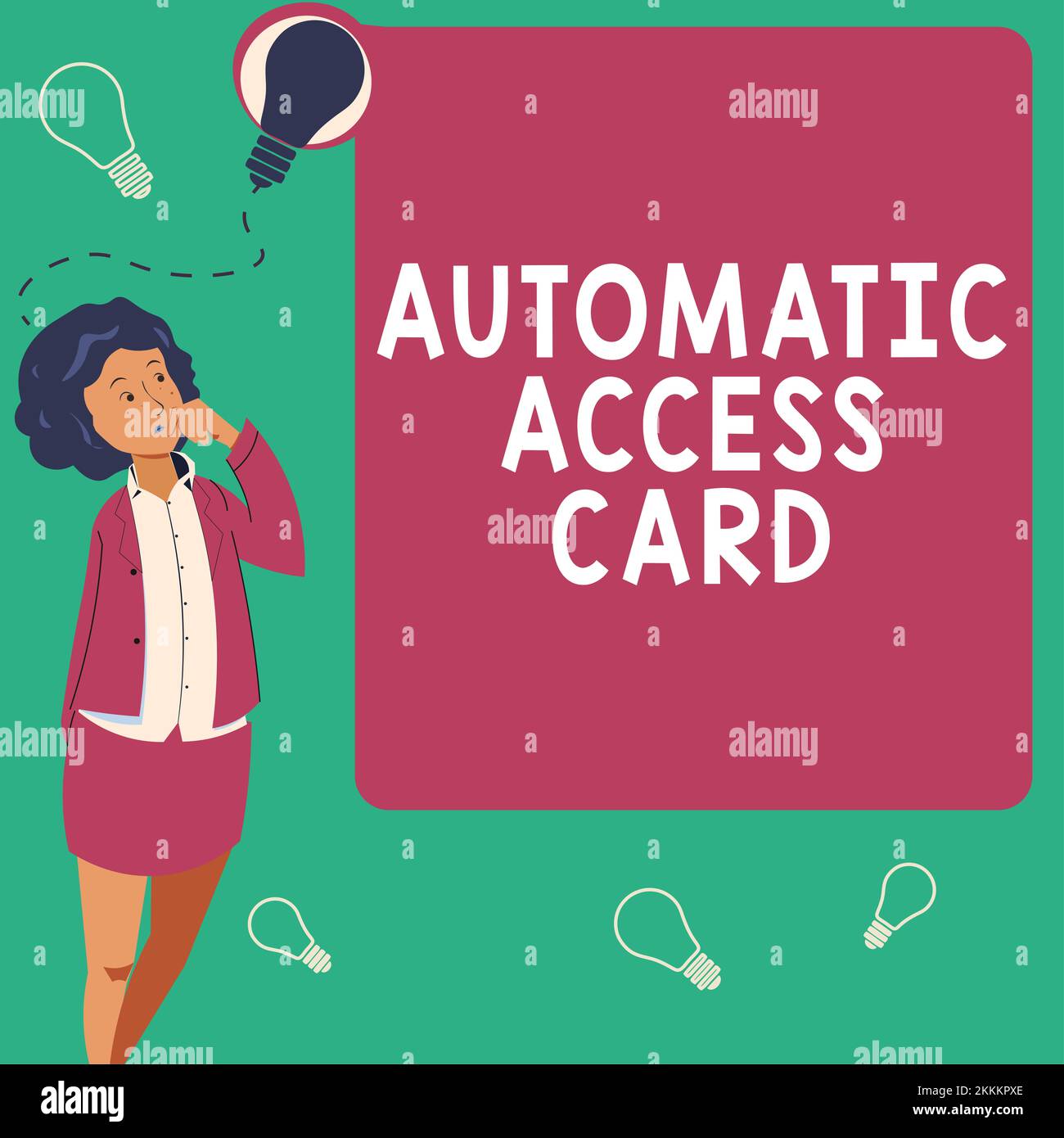 Text caption presenting Automatic Access Card, Word for used to control ...