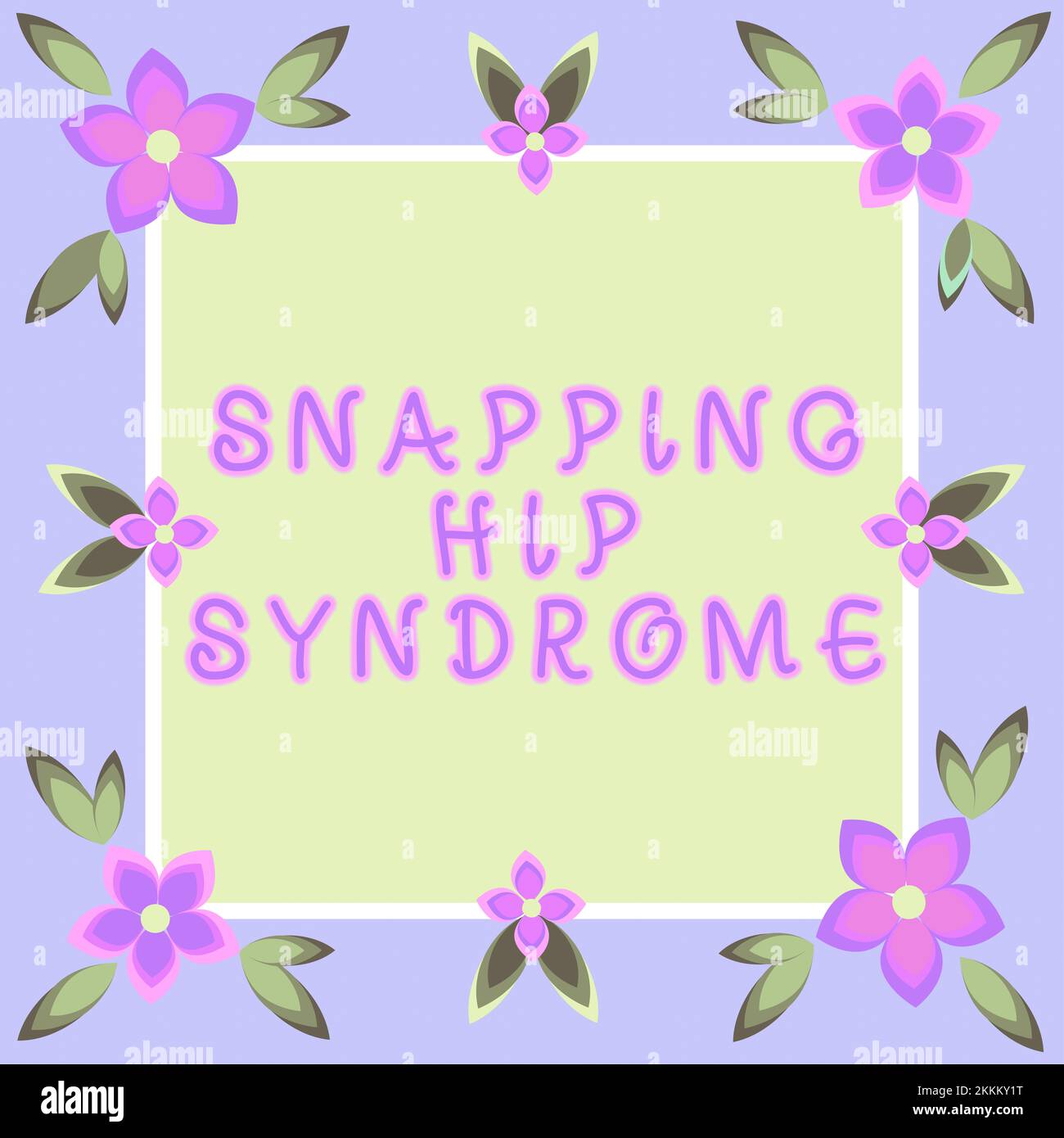 Inspiration showing sign Snapping Hip Syndrome. Concept meaning audible ...