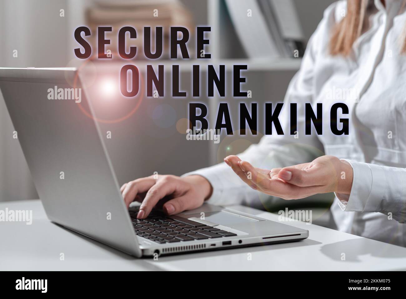 Conceptual caption Secure Online Banking, Word for Safe way of managing ...