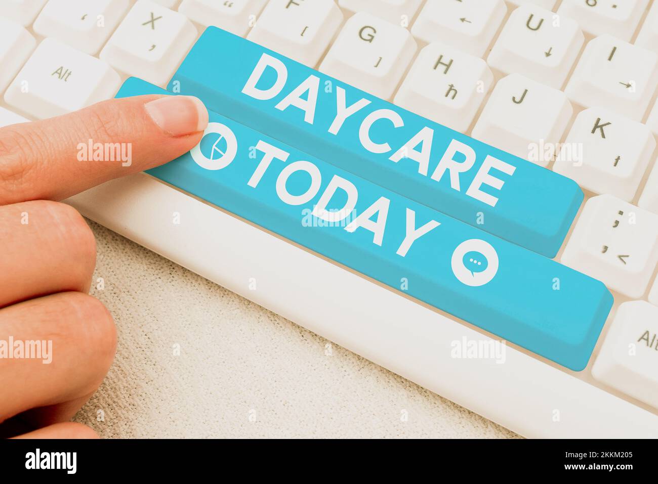 Sign displaying Daycare. Word for offering care to preschool children ...