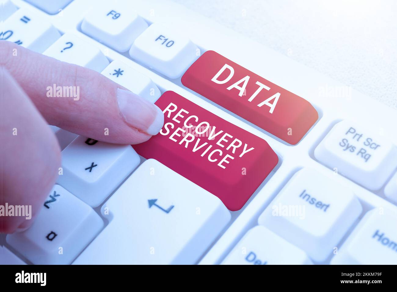 Conceptual caption Data Recovery Service. Business concept Process of retrieving inaccessible or ...