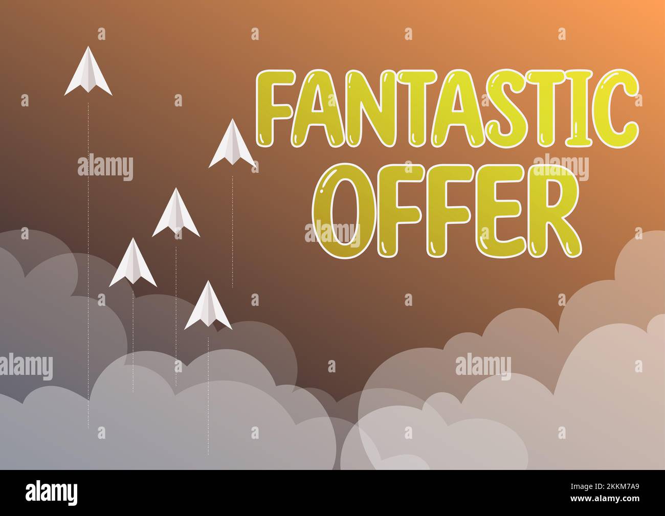 Writing displaying text Fantastic Offer. Word Written on the seller ...