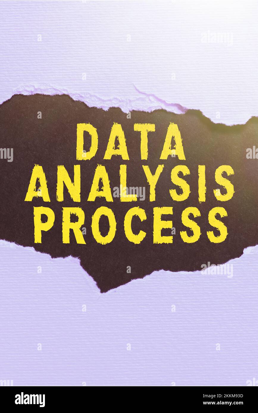 Handwriting text Data Analysis Process. Conceptual photo the procedures ...
