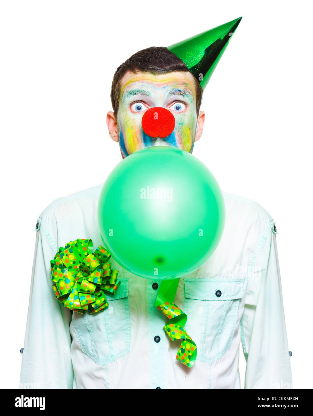 Man blowing up balloons hi-res stock photography and images - Alamy