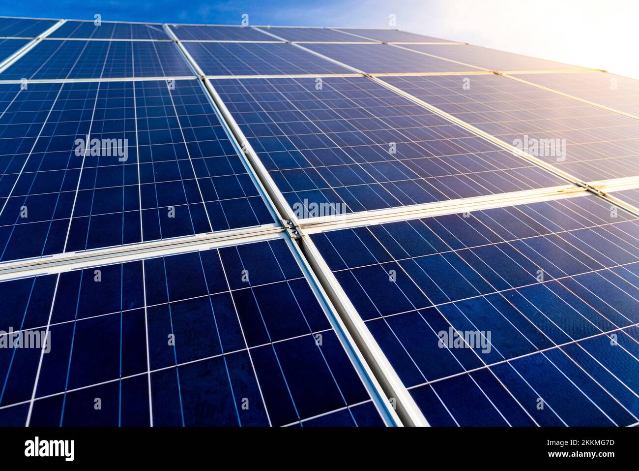 Solar panels sunset clean energy hi-res stock photography and images ...
