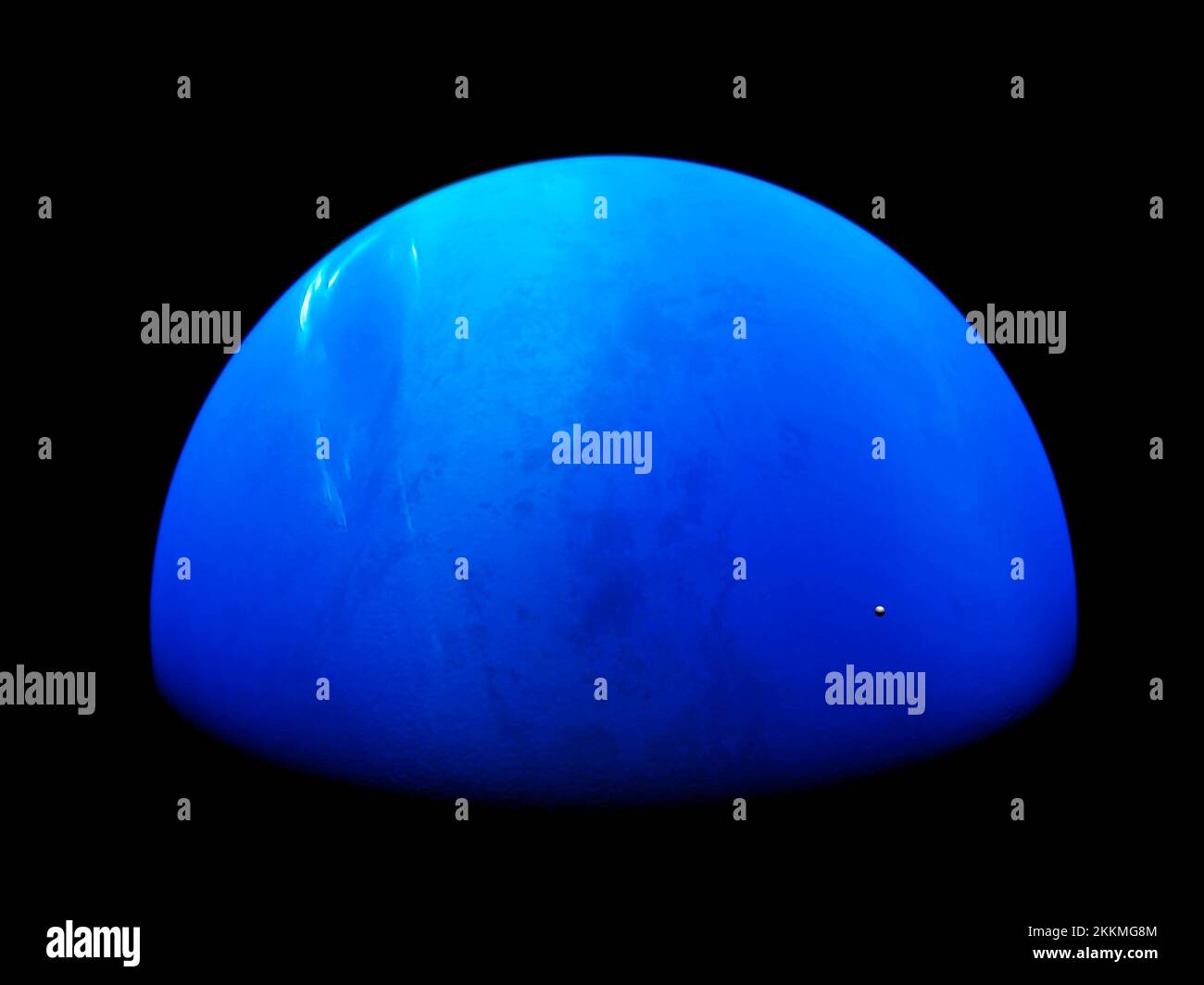 Neptune with moons and atmosphere, illustration Stock Photo - Alamy