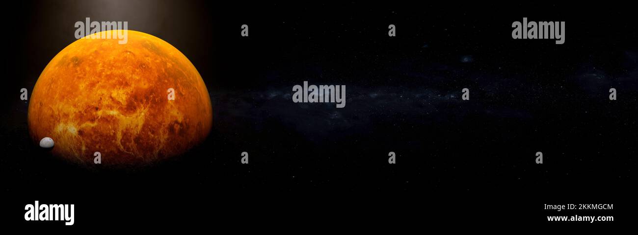 Venus and moons, illustration Stock Photo - Alamy