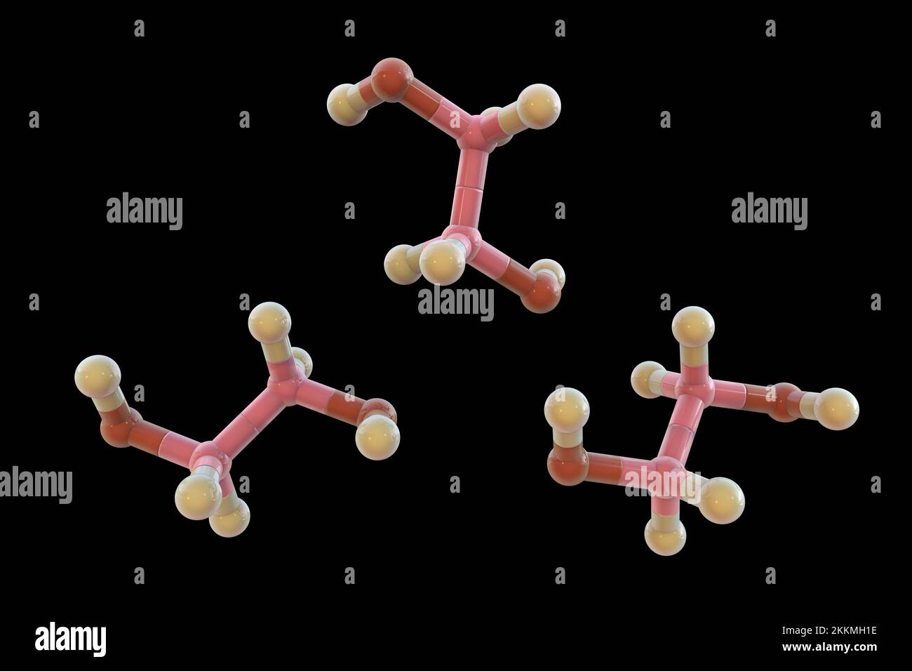 Ethylene glycol molecule, 3D illustration Stock Photo - Alamy