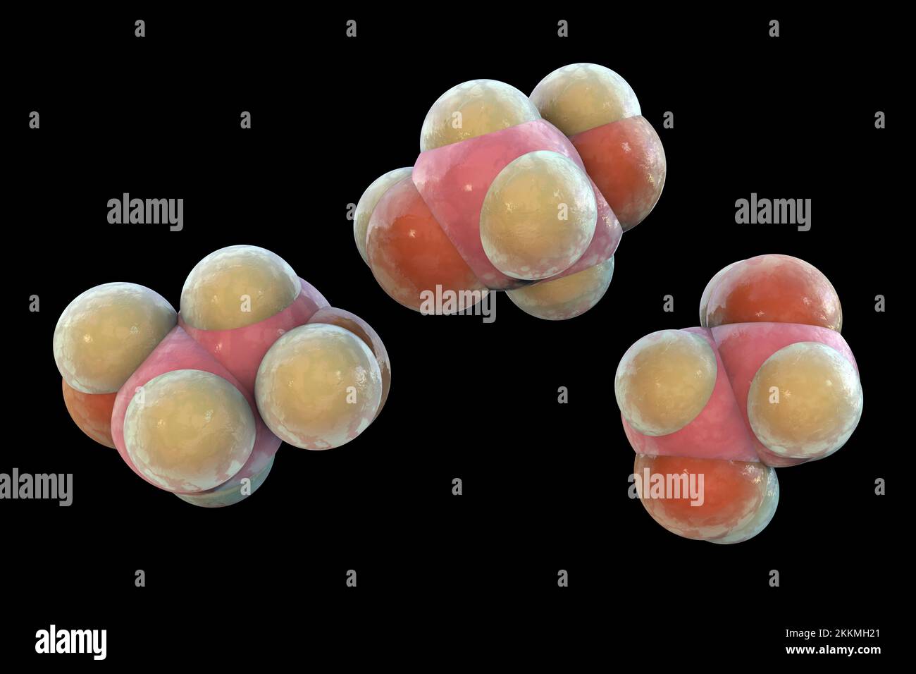 Ethylene glycol molecule, 3D illustration Stock Photo - Alamy