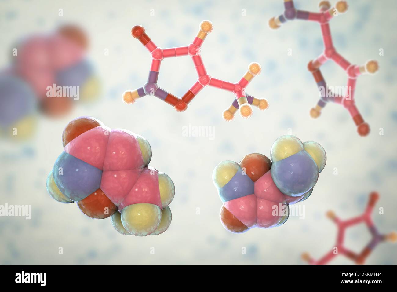 Muscimol molecule, illustration Stock Photo - Alamy