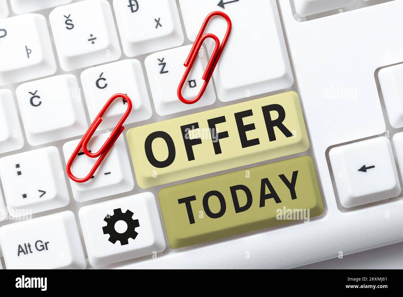 Sign displaying Offer. Conceptual photo resent or proffer something for ...