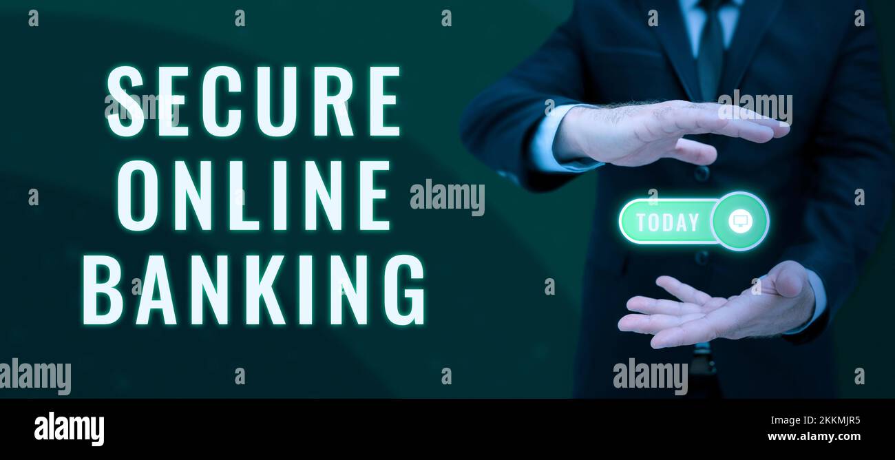Inspiration showing sign Secure Online Banking. Business showcase Safe ...