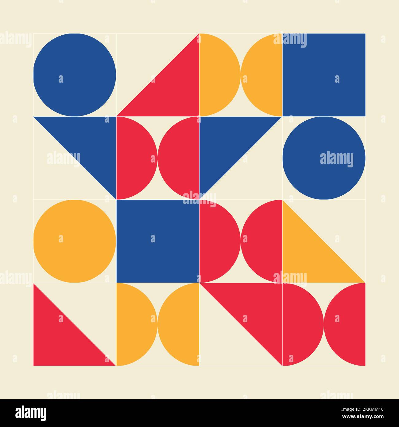 Minimalistic Pattern Simple Geometric Forms Bauhaus Style Stock Vector Image And Art Alamy