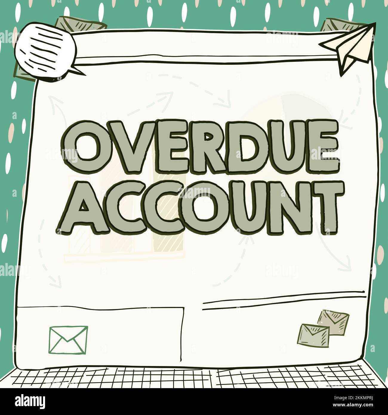 Hand writing sign Overdue Account. Internet Concept loans and other ...