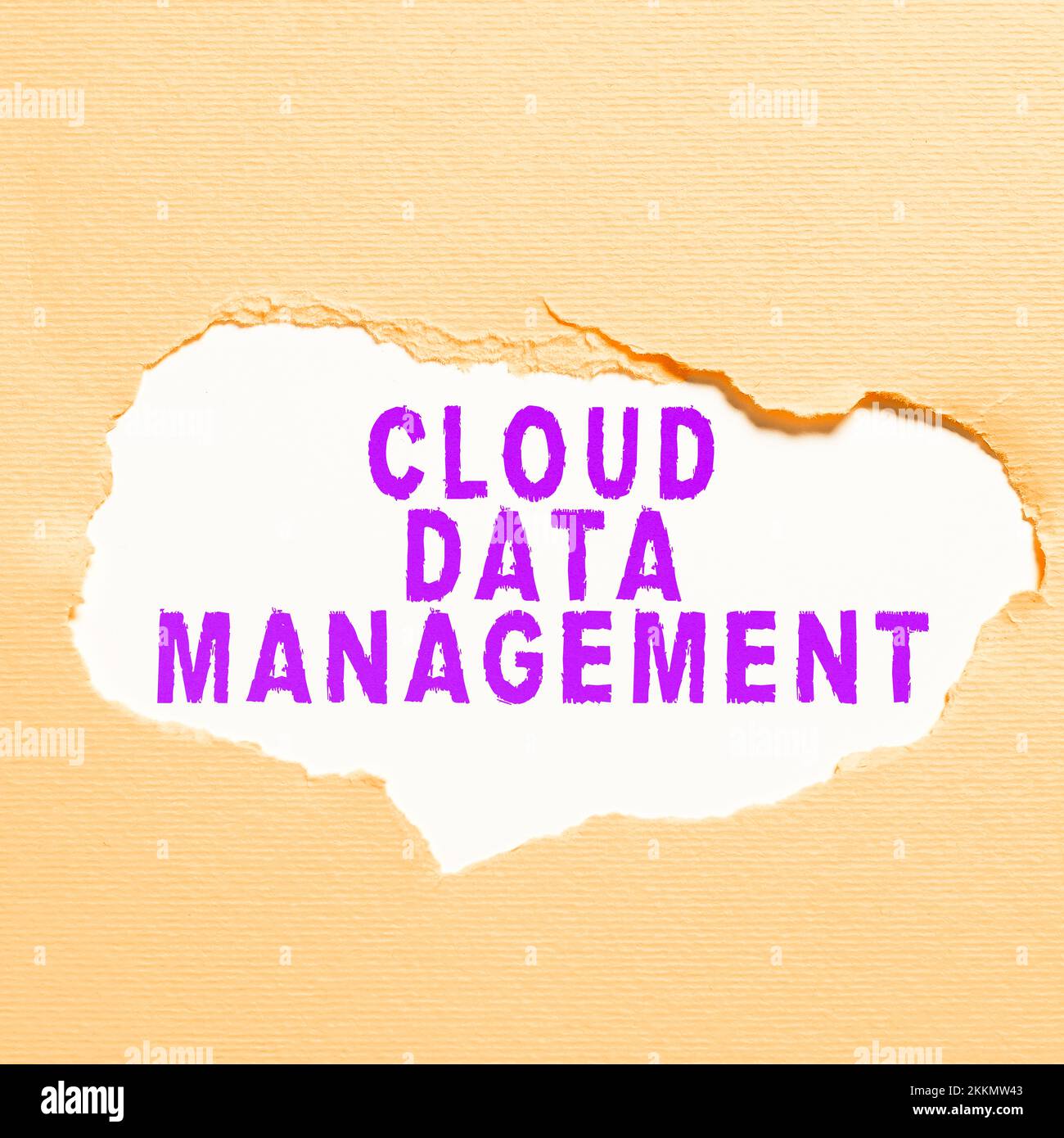 Handwriting text Cloud Data Management. Internet Concept A technique to manage data across cloud ...