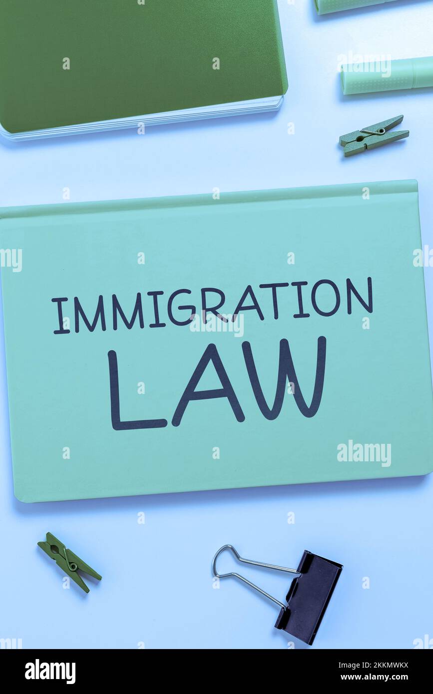 Inspiration showing sign Immigration Law. Concept meaning national ...