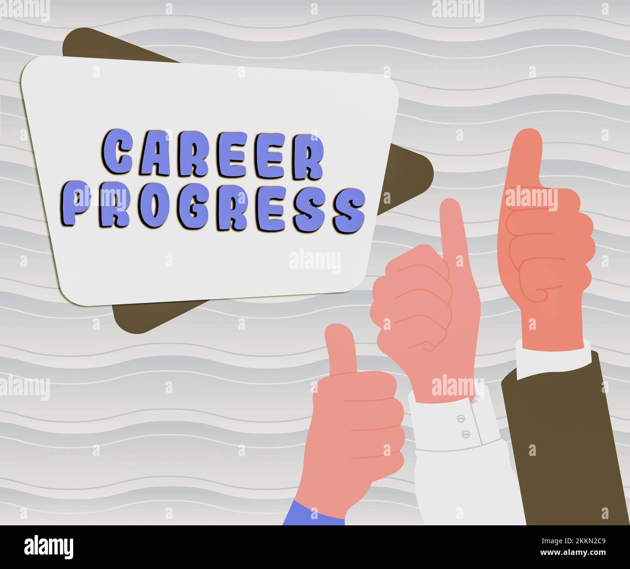 Hand writing sign Career Progress. Word Written on positions an ...