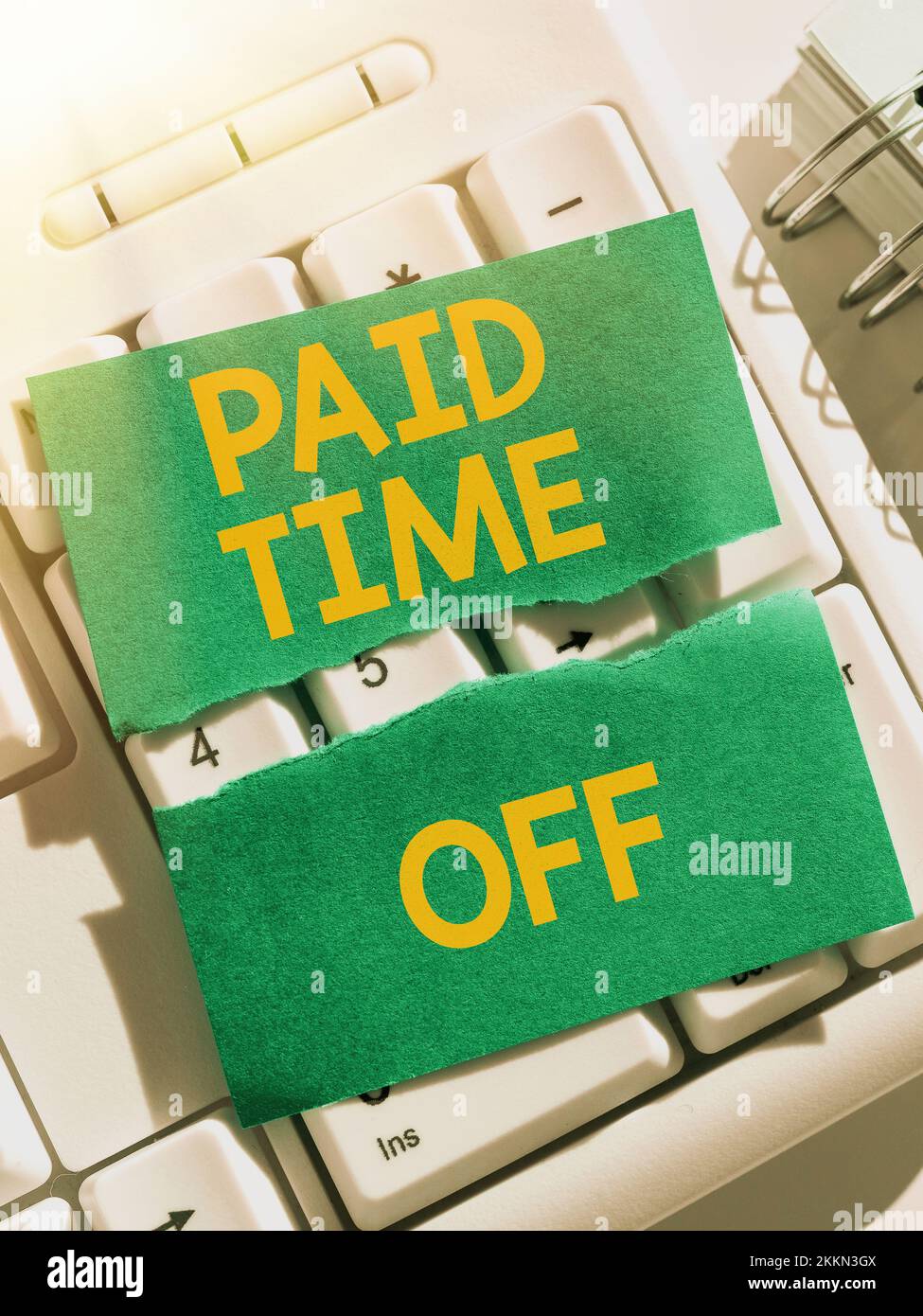 Sign displaying Paid Time Off. Business concept Receiving payments for ...