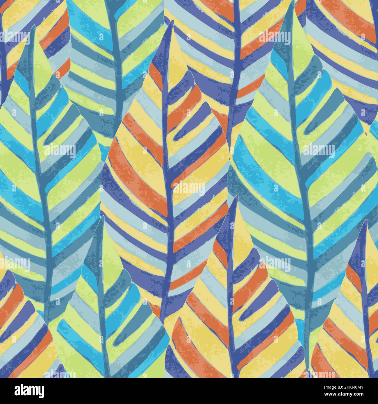 Vector abstract background with leaf pattern. Watercolor hand drawn ...