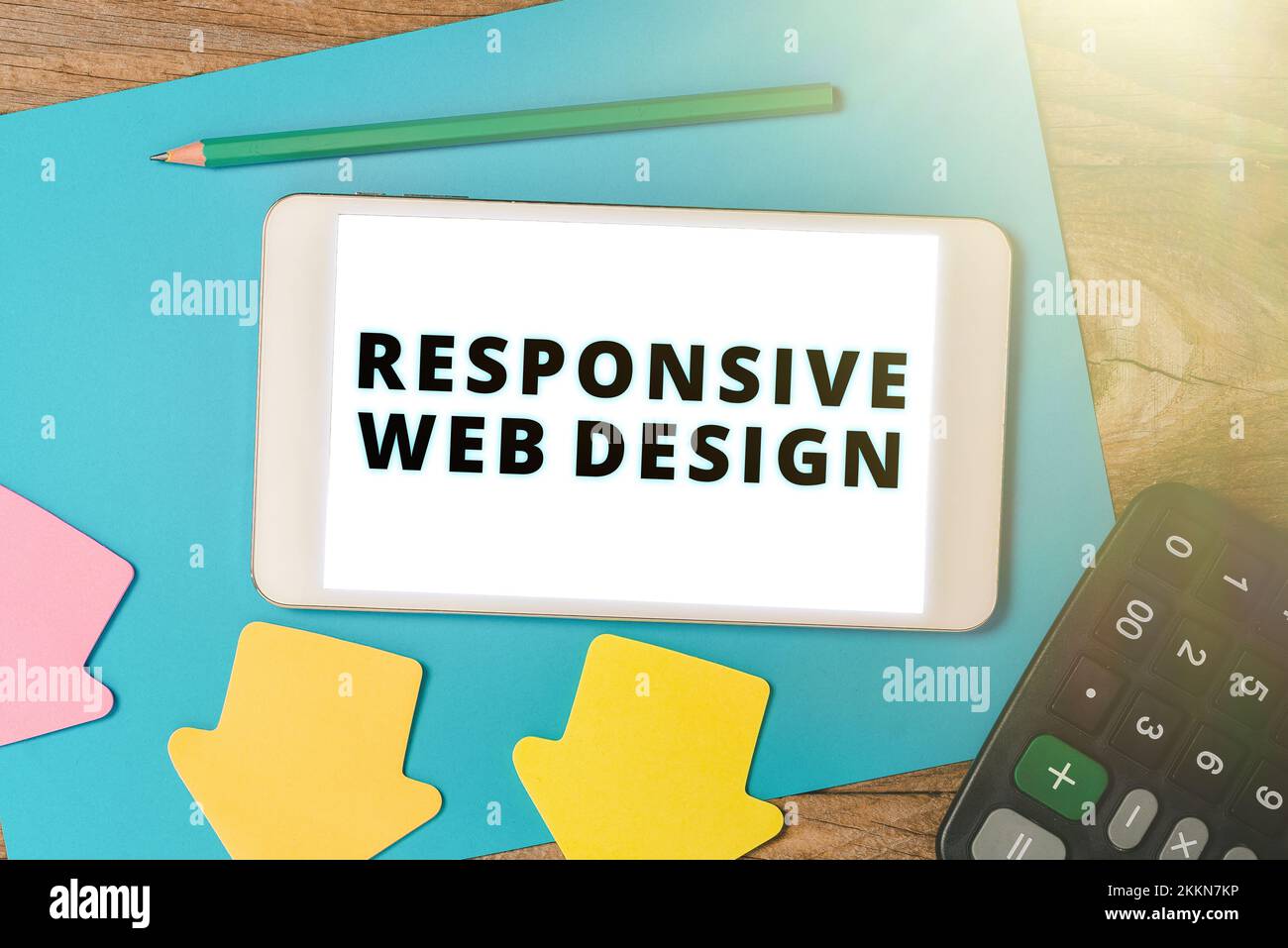 Sign displaying Responsive Web Design. Concept meaning web page creation that makes use of ...