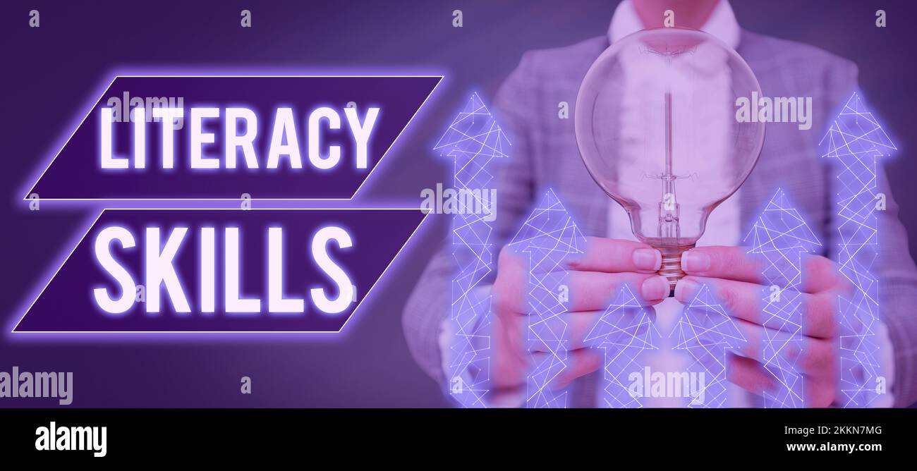 Writing displaying text Literacy Skills. Business showcase all ...