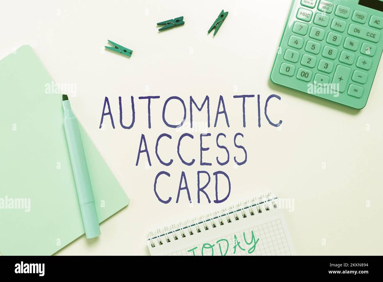 Text showing inspiration Automatic Access Card. Business showcase used ...