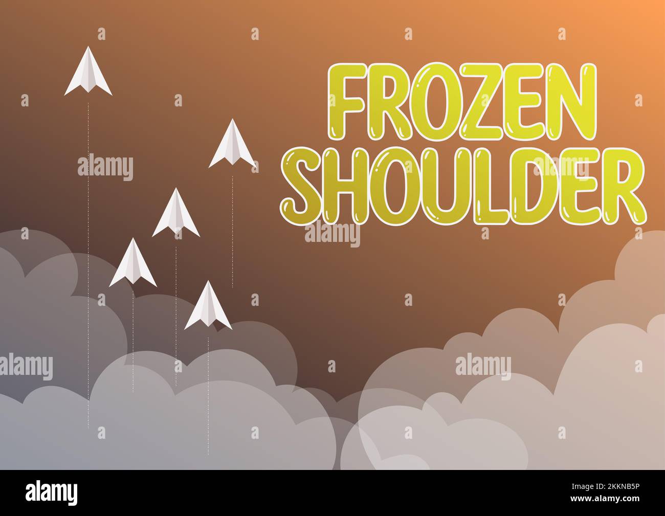 Hand writing sign Frozen Shoulder. Conceptual photo characterized by ...