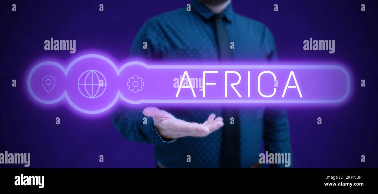 Conceptual caption Africa. Business overview worlds second largest and ...