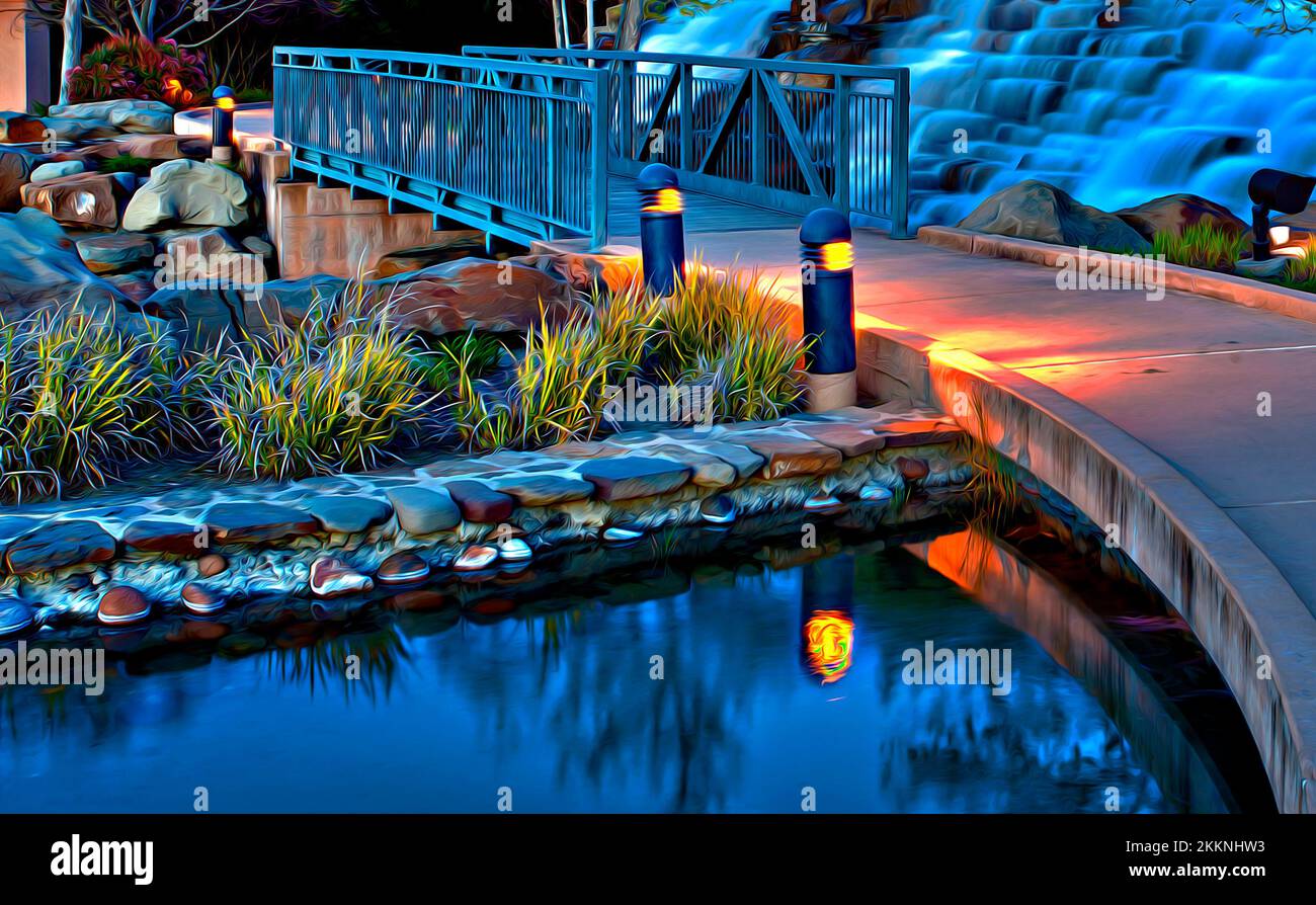 Pathway at night hi-res stock photography and images - Alamy