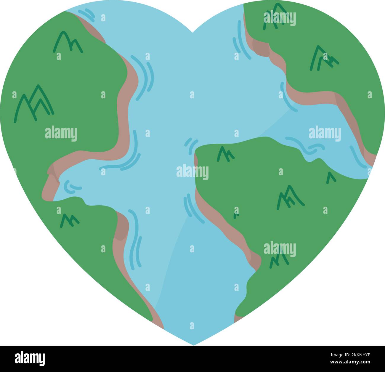 earth heart design Stock Vector Image & Art - Alamy