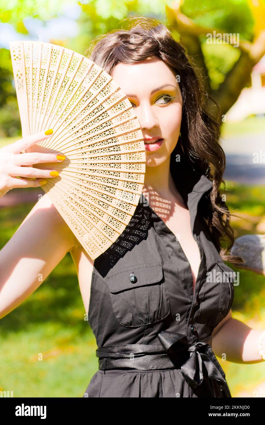 Woman fanning dress hi-res stock photography and images - Alamy