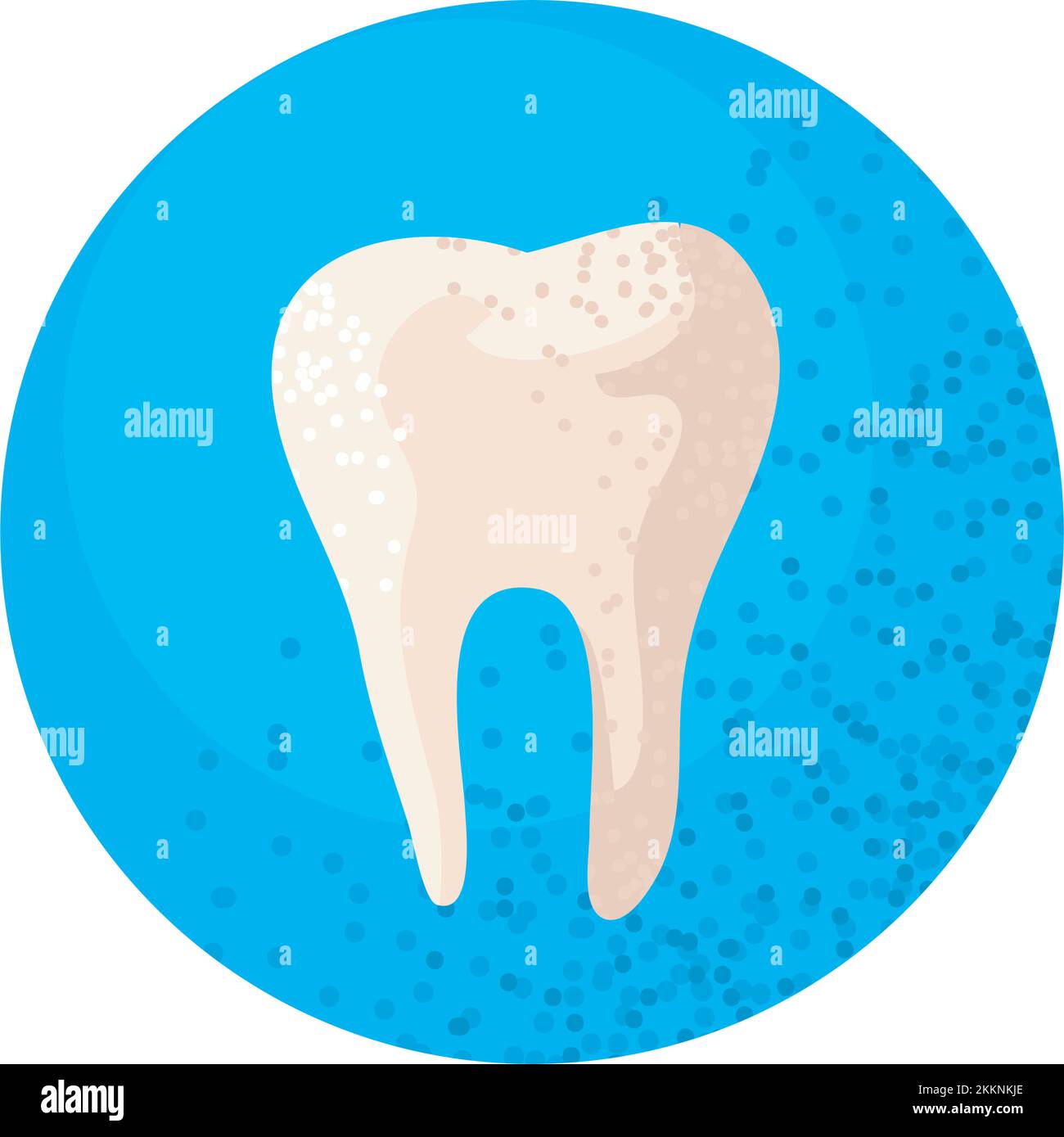 Tooth on blue circle Stock Vector Images - Alamy