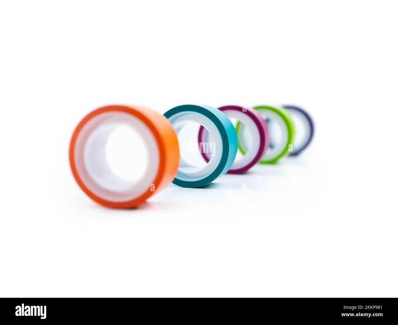 Rolling tapes isolated on white background. Tape comes in a variety of ...