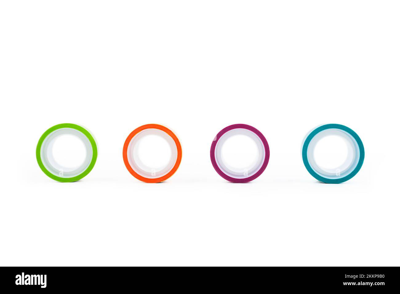 Rolling tapes isolated on white background. Tape comes in a variety of ...