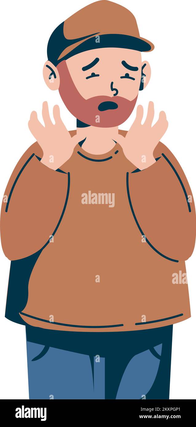 man with phobia Stock Vector Image & Art - Alamy