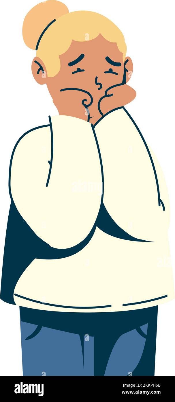 woman with fear Stock Vector Image & Art - Alamy