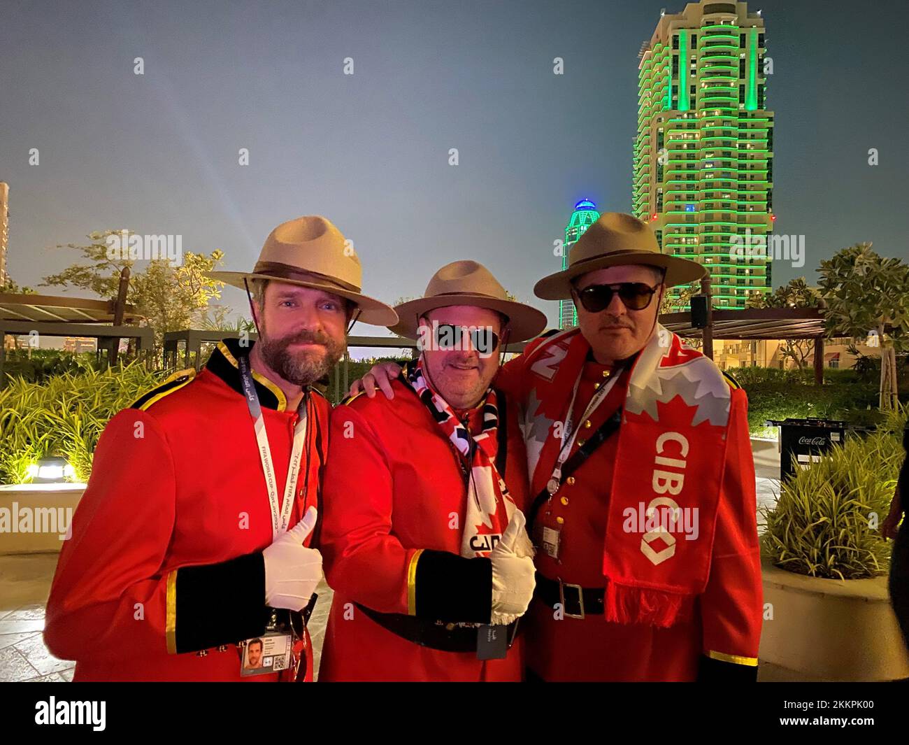 Doha, Qatar. 25th Nov, 2022. Canadian brothers Stephen, left to right ...