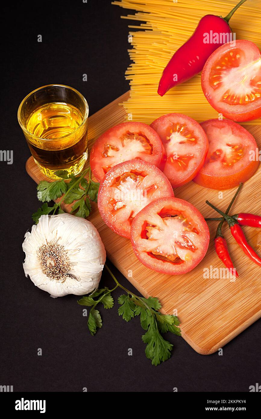 Italian Pasta Ingredients Stock Photo - Alamy