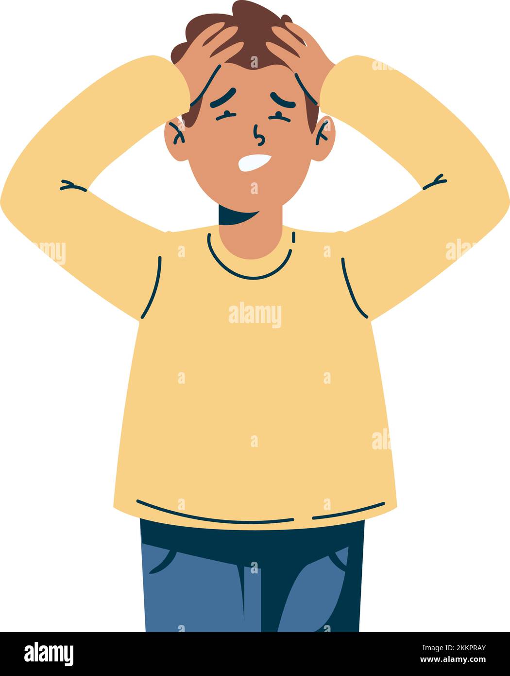 guy with fear Stock Vector Image & Art - Alamy