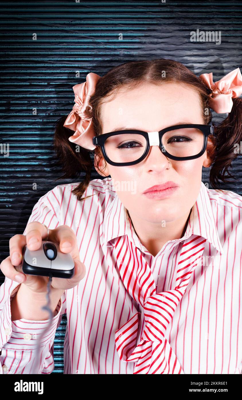 Smart Young Programming Woman Squinting While Problem Solving Complex ... Smart Young Programming Woman Squinting While Problem Solving Complex ...