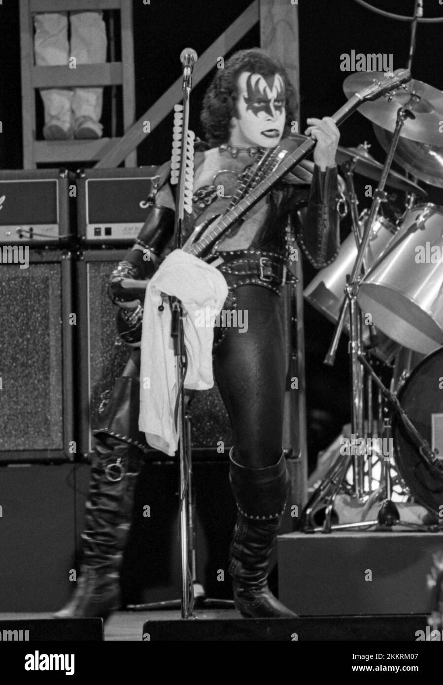 Gene Simmons Of Kiss Performs In Concert During The Elder Album In 4912