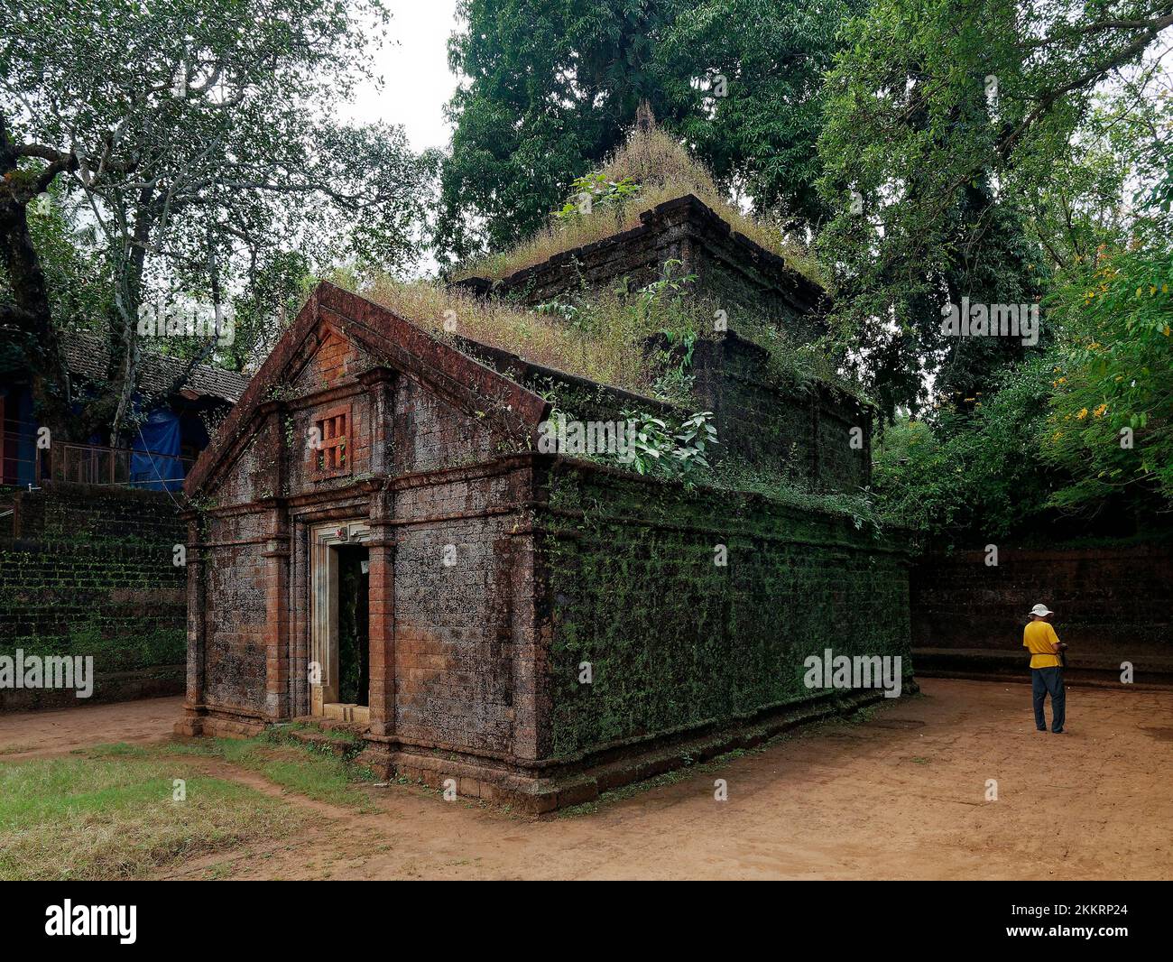 Tourist visiting Shri Saptakoteshwar Temple built using laterite stone ...