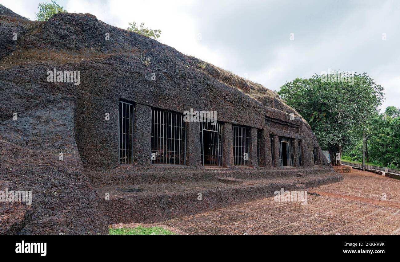 Arvalem Caves excavated in to the laterite hill in 6th century AD in ...