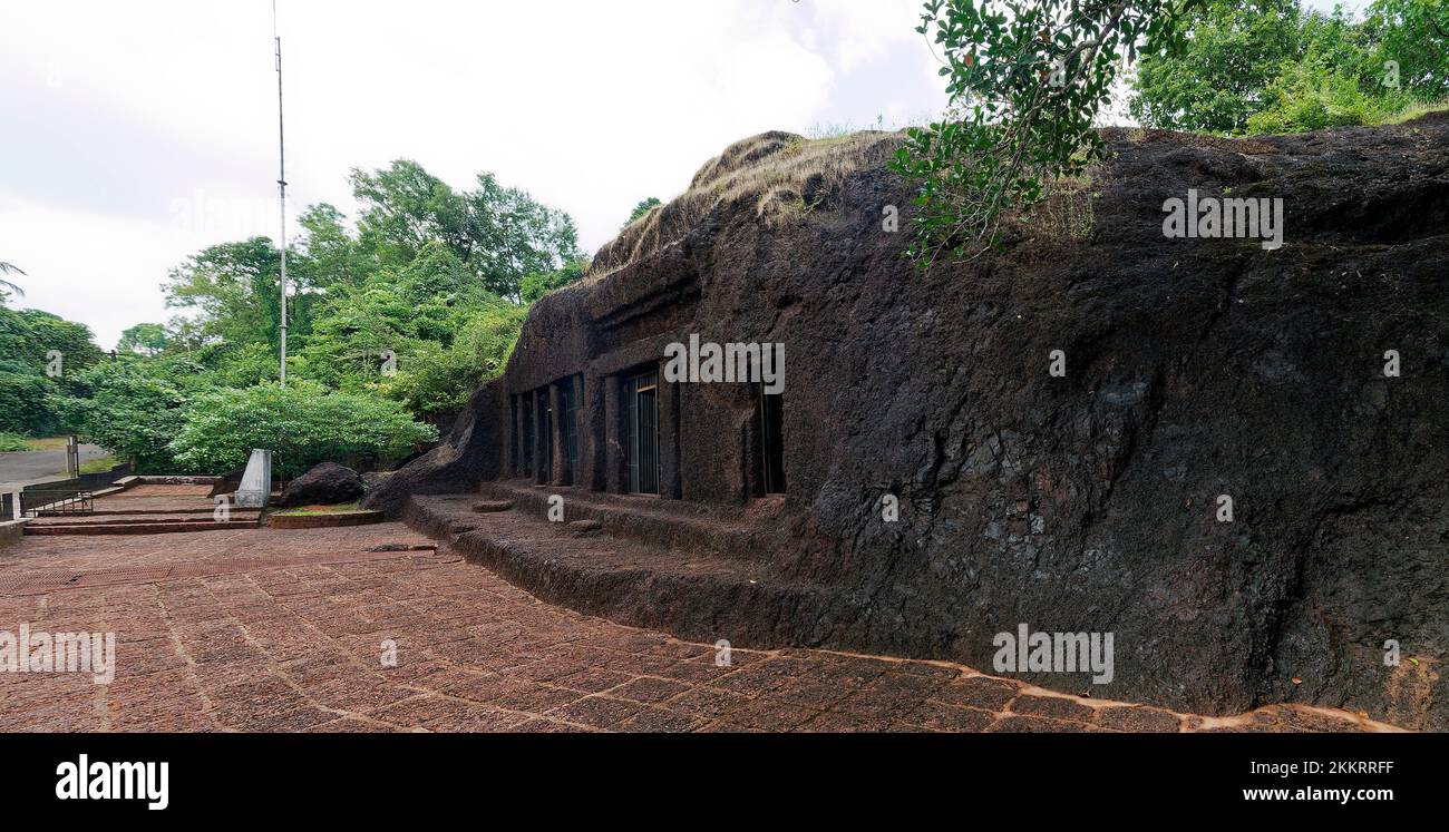 Arvalem Caves excavated in to the laterite hill in 6th century AD in ...